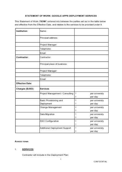 42 Great Statement of Work Templates (SOW) ᐅ TemplateLab
