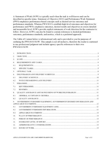 42 Great Statement of Work Templates (SOW) ᐅ TemplateLab