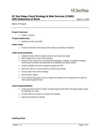 42 Great Statement of Work Templates (SOW) ᐅ TemplateLab