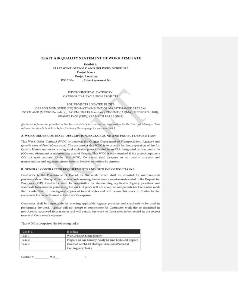 42 Great Statement of Work Templates (SOW) ᐅ TemplateLab