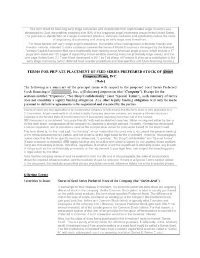 47 Simple Term Sheet Templates [Word] ᐅ TemplateLab