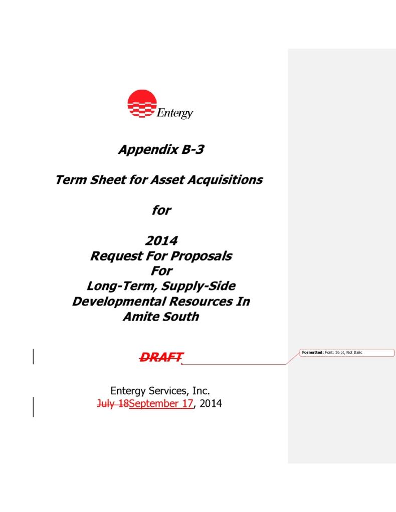 47 Simple Term Sheet Templates [Word] ᐅ TemplateLab