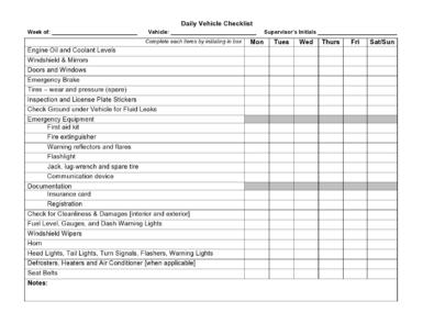 45 Best Vehicle Checklists (Inspection & Maintenance) ᐅ TemplateLab