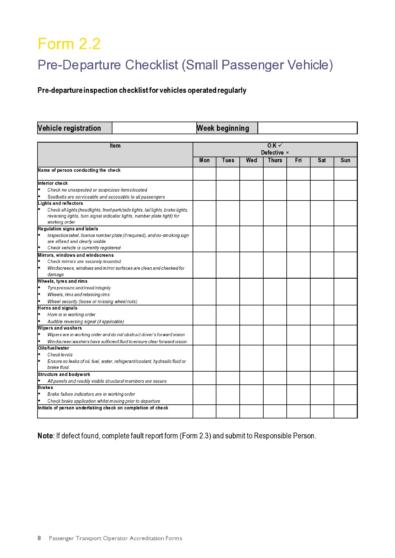 45 Best Vehicle Checklists (Inspection & Maintenance) ᐅ TemplateLab