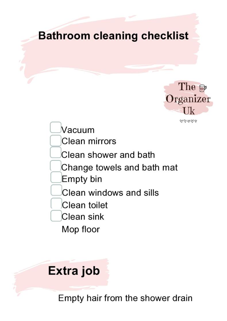 42 Printable Bathroom Cleaning Checklists [Word, PDF, Excel]