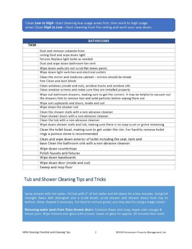 42 Printable Bathroom Cleaning Checklists [Word, PDF, Excel]