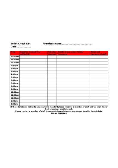 42 Printable Bathroom Cleaning Checklists [Word, PDF, Excel]