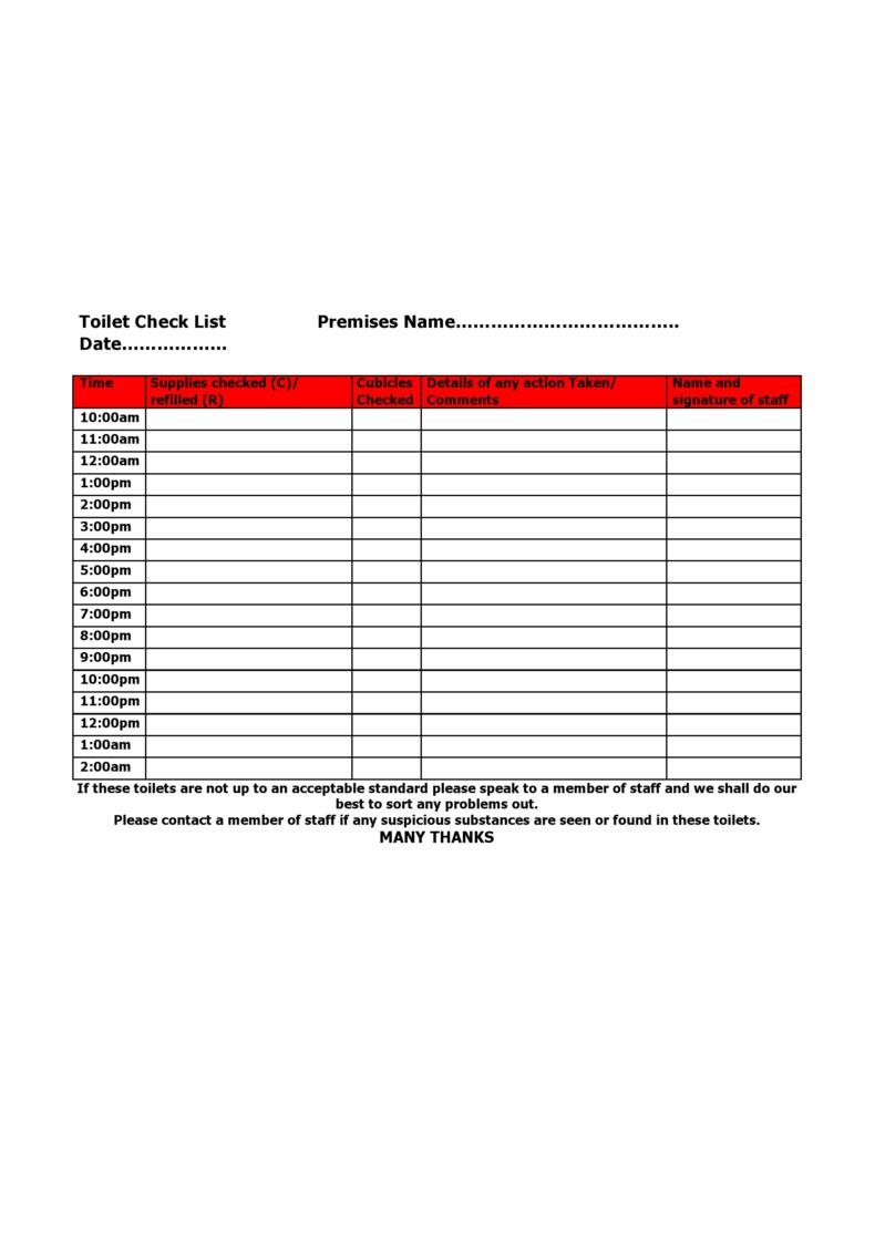 42 Printable Bathroom Cleaning Checklists [Word, PDF, Excel]