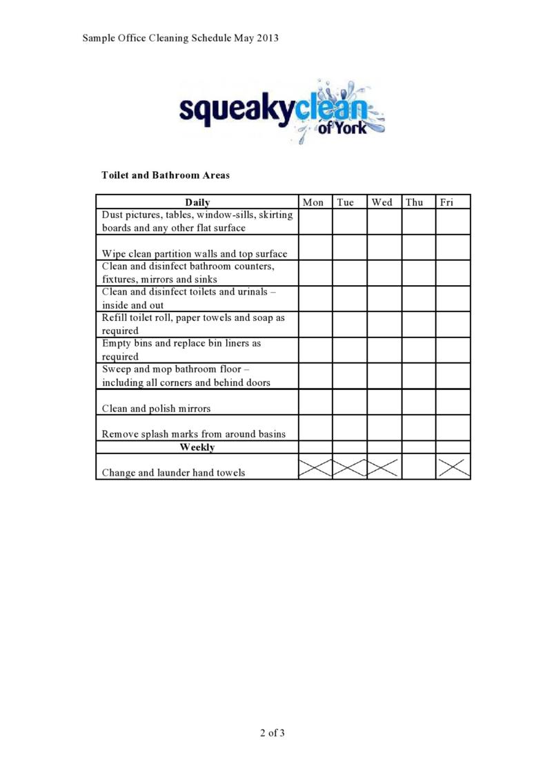 42 Printable Bathroom Cleaning Checklists [Word, PDF, Excel]