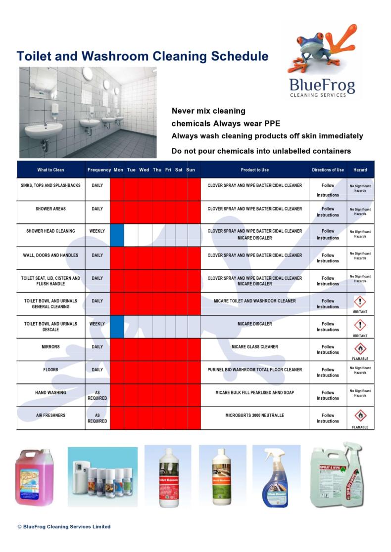 49 Printable Bathroom Cleaning Checklists [Word] ᐅ TemplateLab