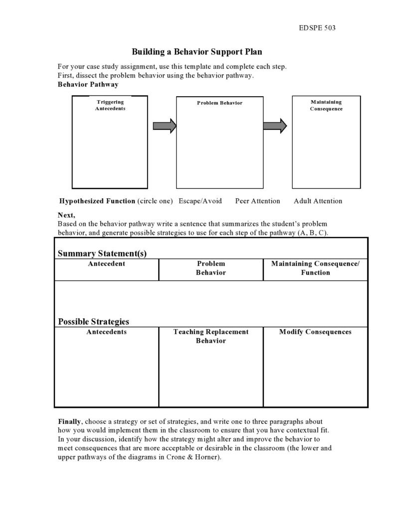 47 Useful Behavior Plan Templates (BIP Examples) ᐅ TemplateLab