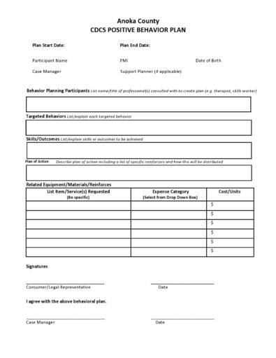 47 Useful Behavior Plan Templates (BIP Examples) ᐅ TemplateLab