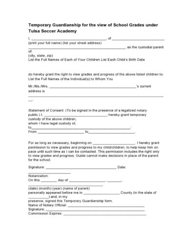 50 Free Guardianship Forms [Temporary / Permanent] ᐅ TemplateLab