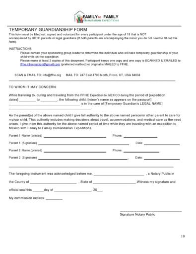50 Free Guardianship Forms [Temporary / Permanent] ᐅ TemplateLab