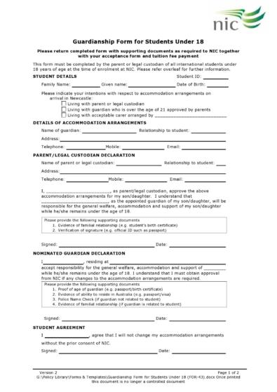 50 Free Guardianship Forms [Temporary / Permanent] ᐅ TemplateLab