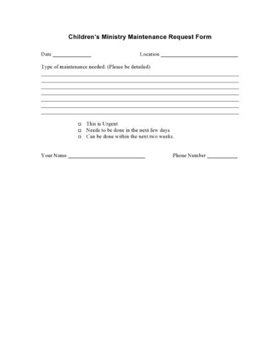 54 Maintenance Request Form Templates [Free] ᐅ TemplateLab