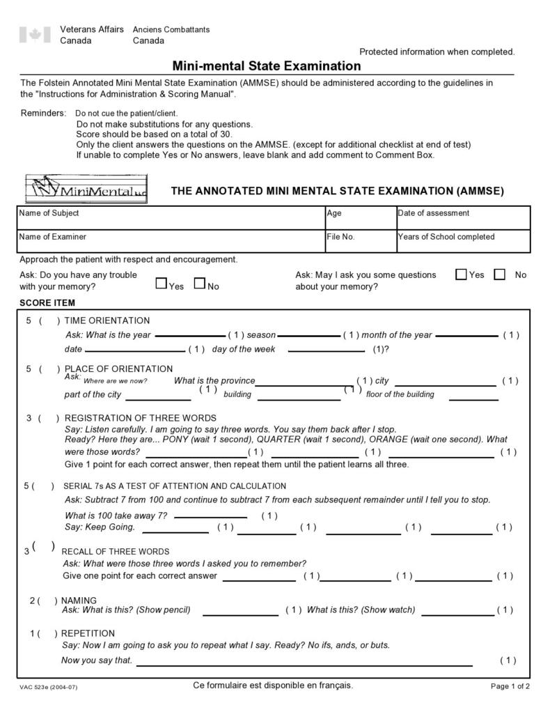 47 Free Mental Status Exam Templates (MSE Examples) ᐅ TemplateLab