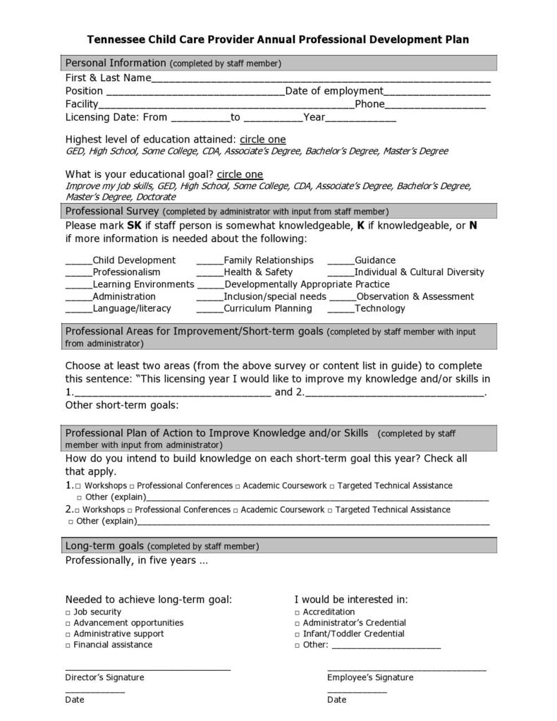 50 Professional Development Plan Templates (Free) ᐅ