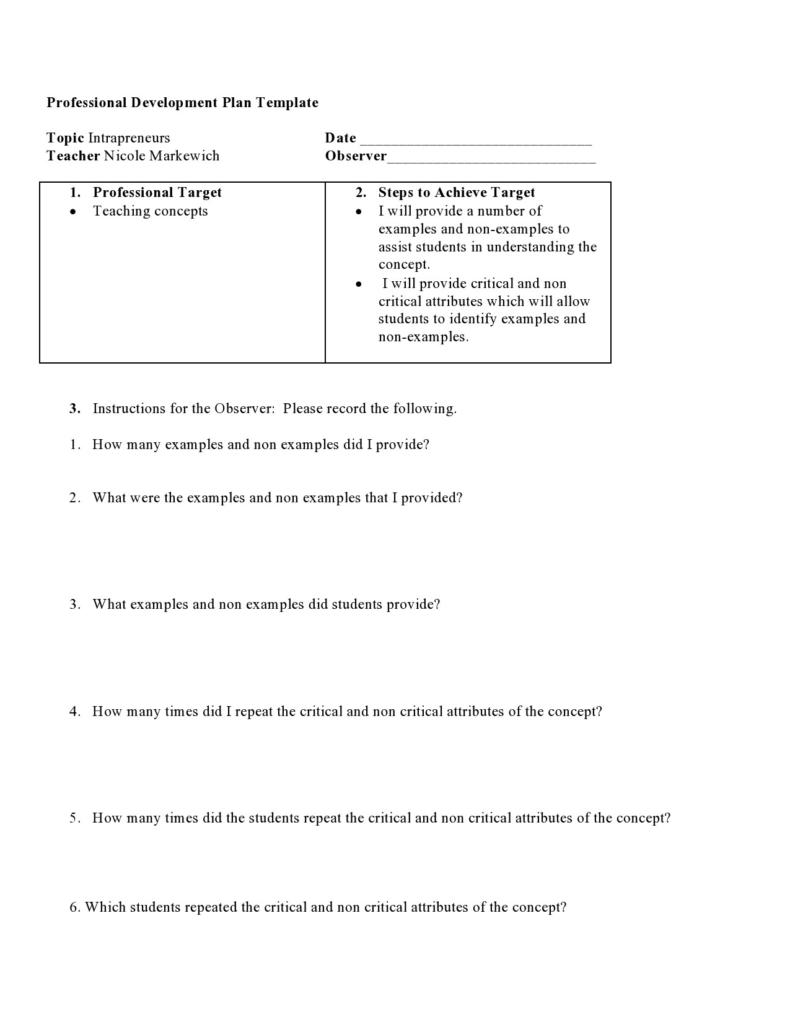 50 Professional Development Plan Templates (Free) ᐅ