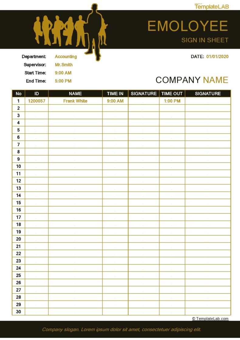 40 Sign Up Sheet / Sign In Sheet Templates (Word & Excel)