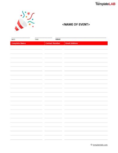 40 Sign Up Sheet / Sign In Sheet Templates (Word & Excel)