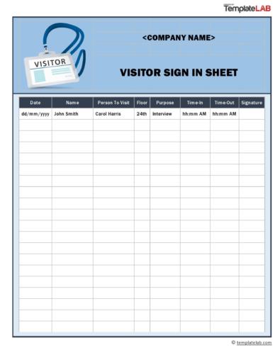 40 Sign Up Sheet / Sign In Sheet Templates (Word & Excel)