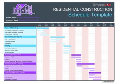 23 Construction Schedule Templates in Word & Excel ᐅ TemplateLab
