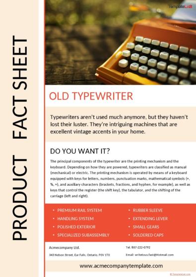 30+ Beautiful Fact Sheet Templates, Examples and Designs