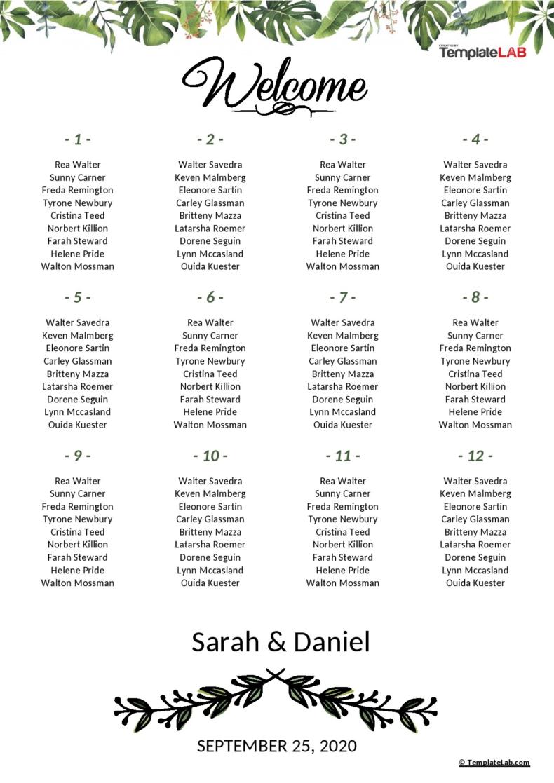 19 Great Seating Chart Templates (Wedding, Classroom + more)