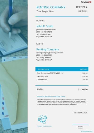 49 Printable Rent Receipts (Free Templates) ᐅ TemplateLab