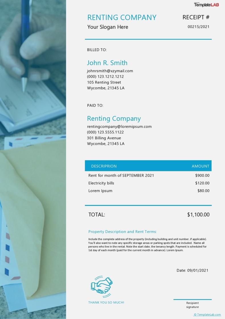 49 Printable Rent Receipts (Free Templates) ᐅ TemplateLab