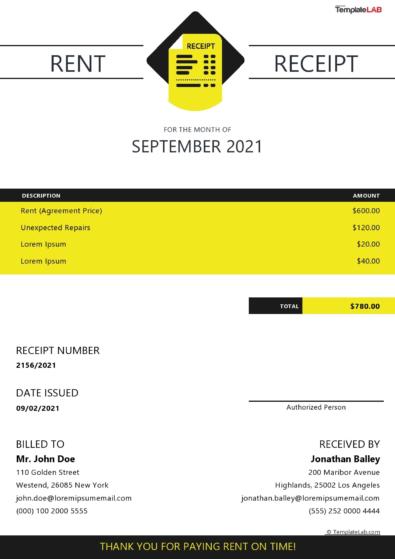 49 Printable Rent Receipts (Free Templates) ᐅ TemplateLab