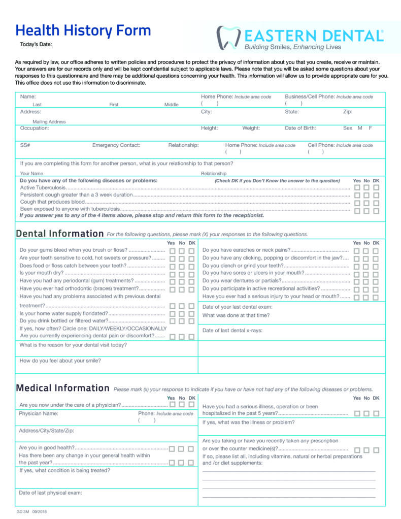43 Medical Health History Forms [PDF, Word] ᐅ TemplateLab