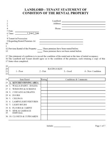43 Perfect Landlord Statement Forms (& Letters) ᐅ TemplateLab