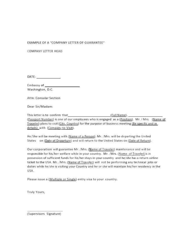 45 Professional Letter Of Guarantee Samples ᐅ TemplateLab