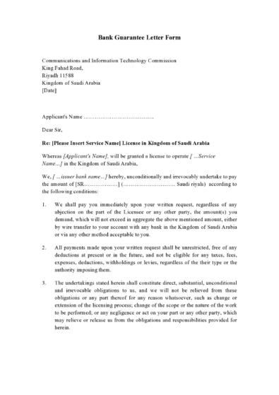 45 Professional Letter Of Guarantee Samples ᐅ TemplateLab