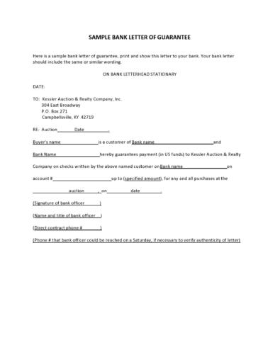 45 Professional Letter Of Guarantee Samples ᐅ TemplateLab