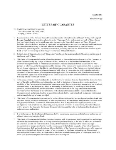 45 Professional Letter Of Guarantee Samples ᐅ TemplateLab