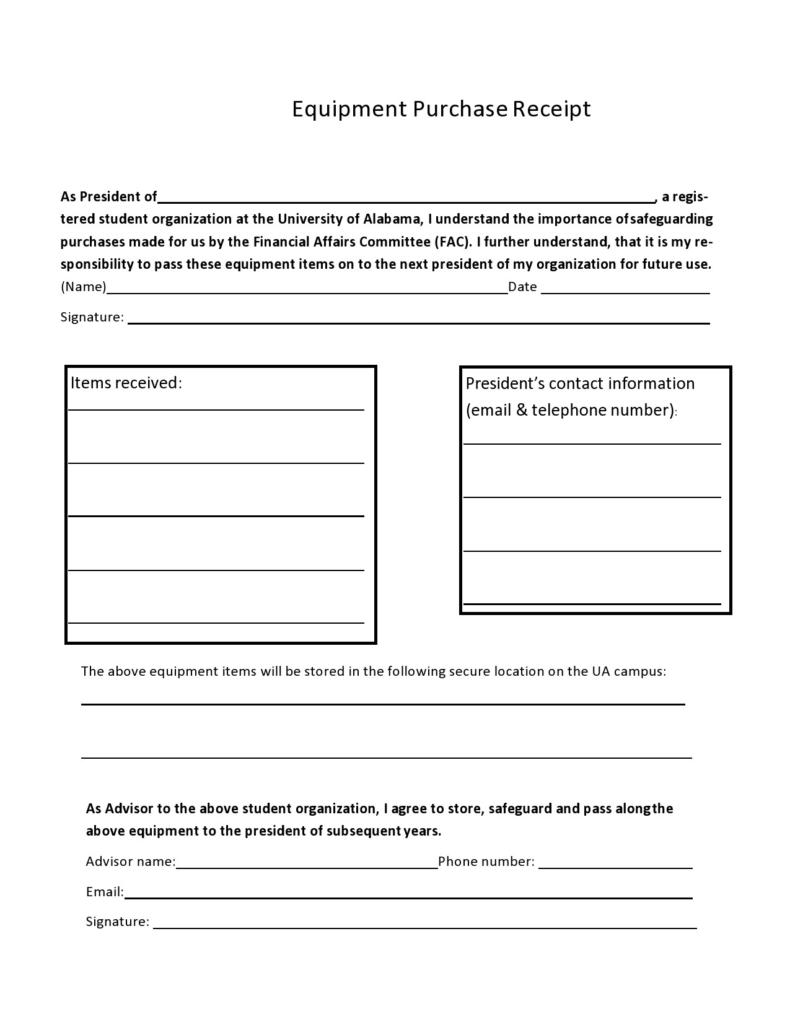 30 Editable Purchase Receipt Templates (Word / Excel) ᐅ TemplateLab