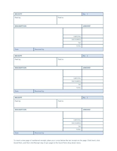 30 Editable Purchase Receipt Templates (Word / Excel) ᐅ TemplateLab