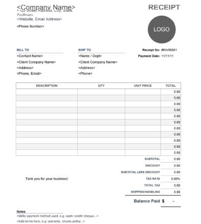30 Editable Purchase Receipt Templates (Word / Excel) ᐅ TemplateLab