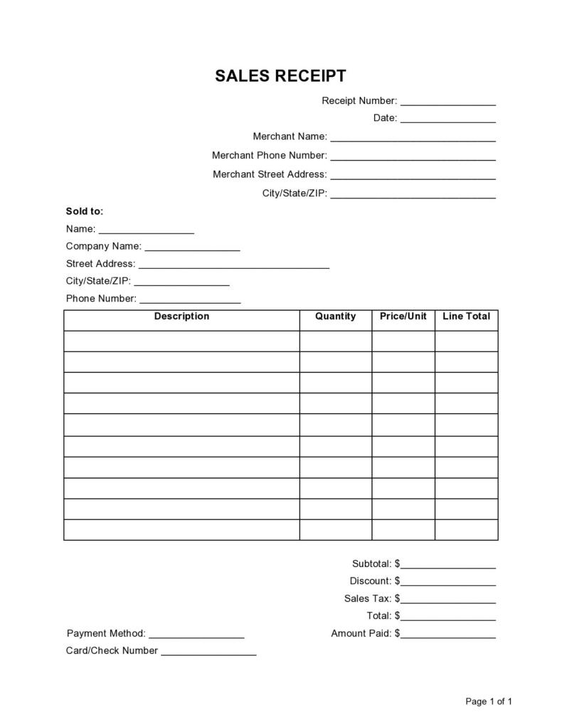 30 Editable Purchase Receipt Templates (Word / Excel) ᐅ TemplateLab