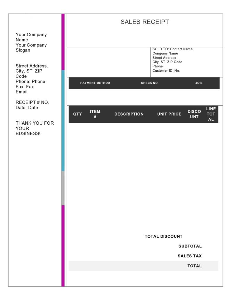 30 Editable Purchase Receipt Templates (Word / Excel) ᐅ TemplateLab