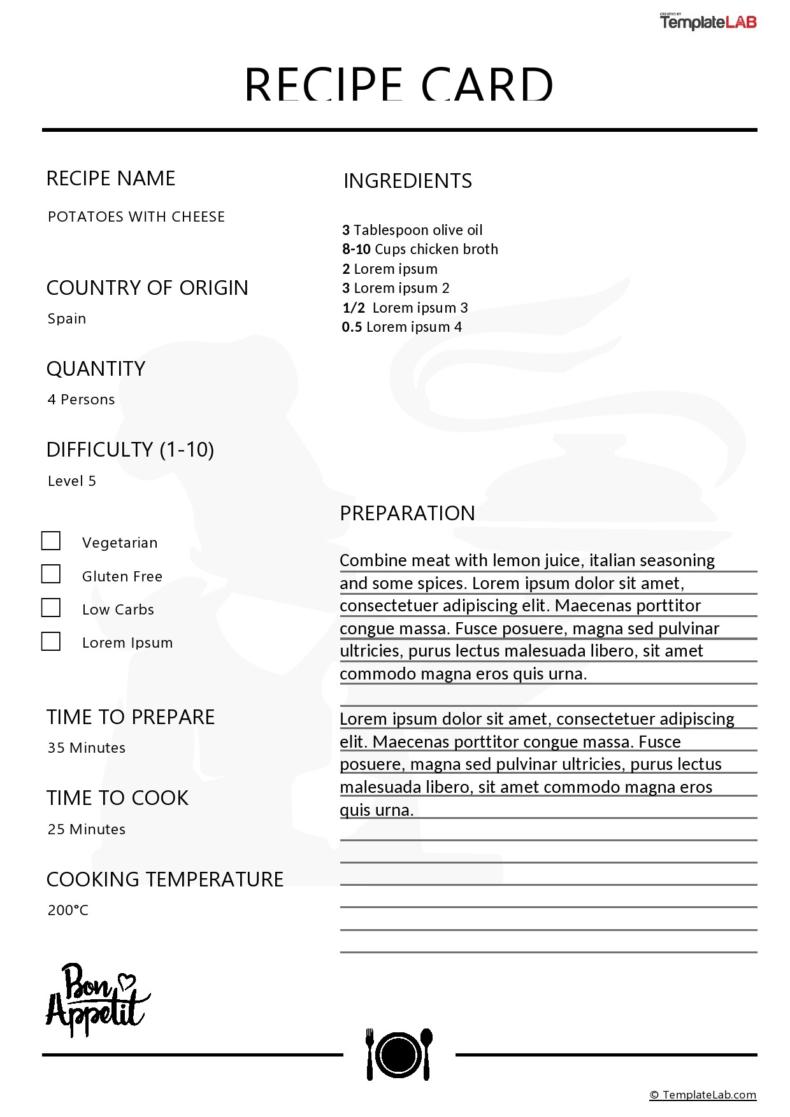 42 Perfect Cookbook Templates [+Recipe Book & Recipe Cards]