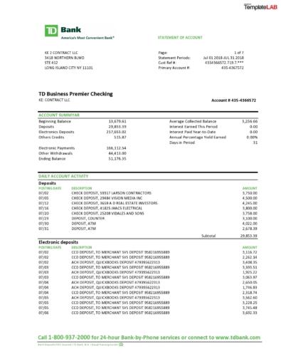 35 Editable Bank Statement Templates [FREE] ᐅ TemplateLab
