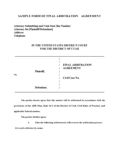 38 Best Arbitration Agreement Templates [+Examples] ᐅ TemplateLab
