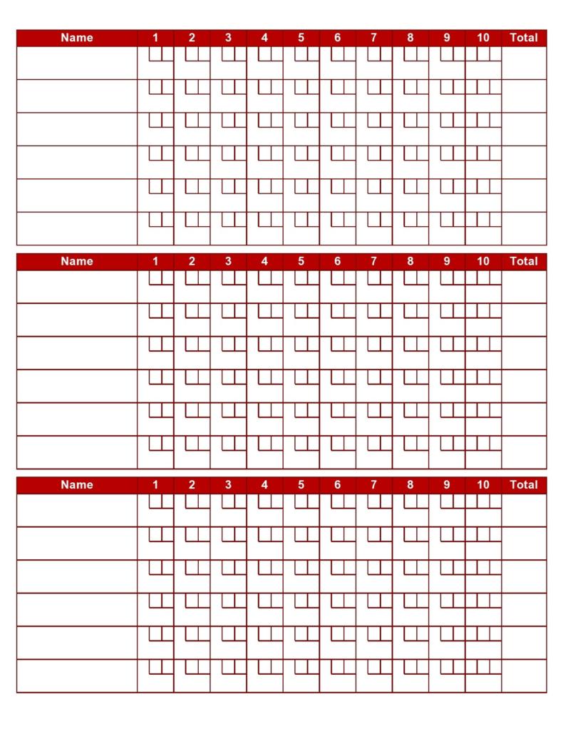 36 Printable Bowling Score Sheet Templates [& Examples]
