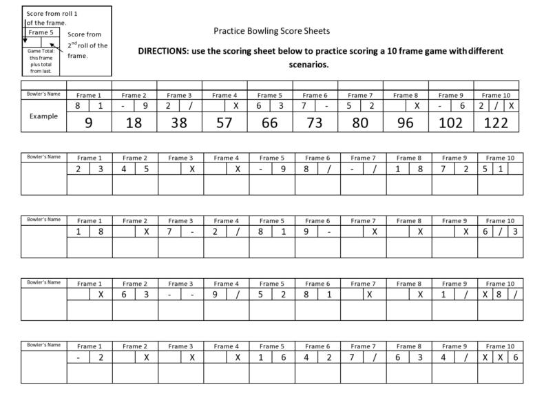 36 Printable Bowling Score Sheet Templates [& Examples]