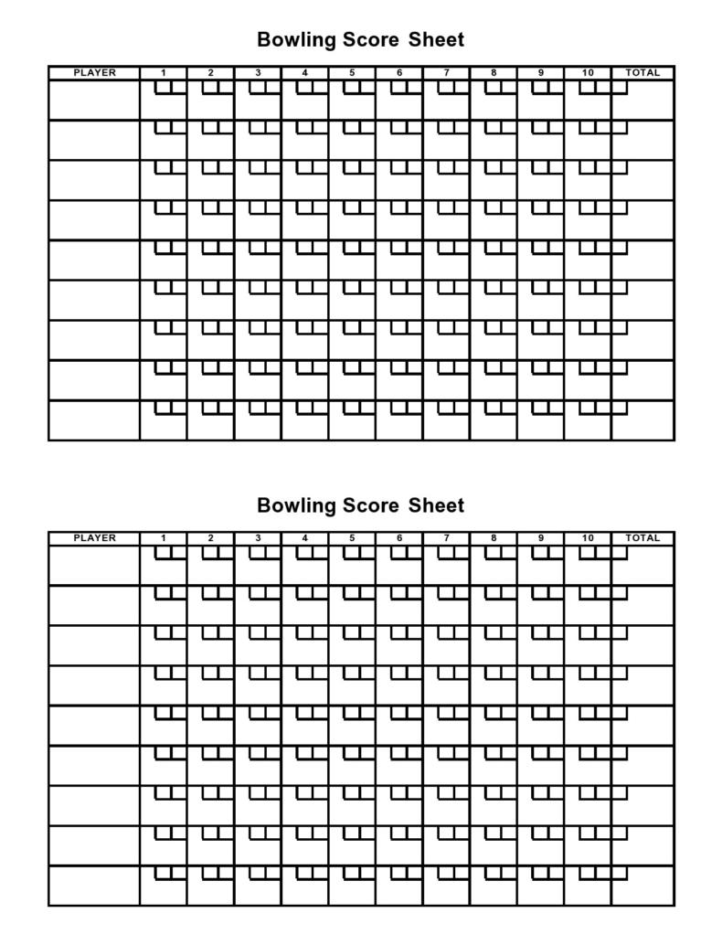36 Printable Bowling Score Sheet Templates [& Examples]