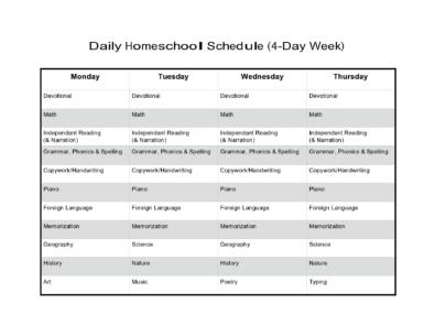 44 Editable Homeschool Schedule Templates [FREE]